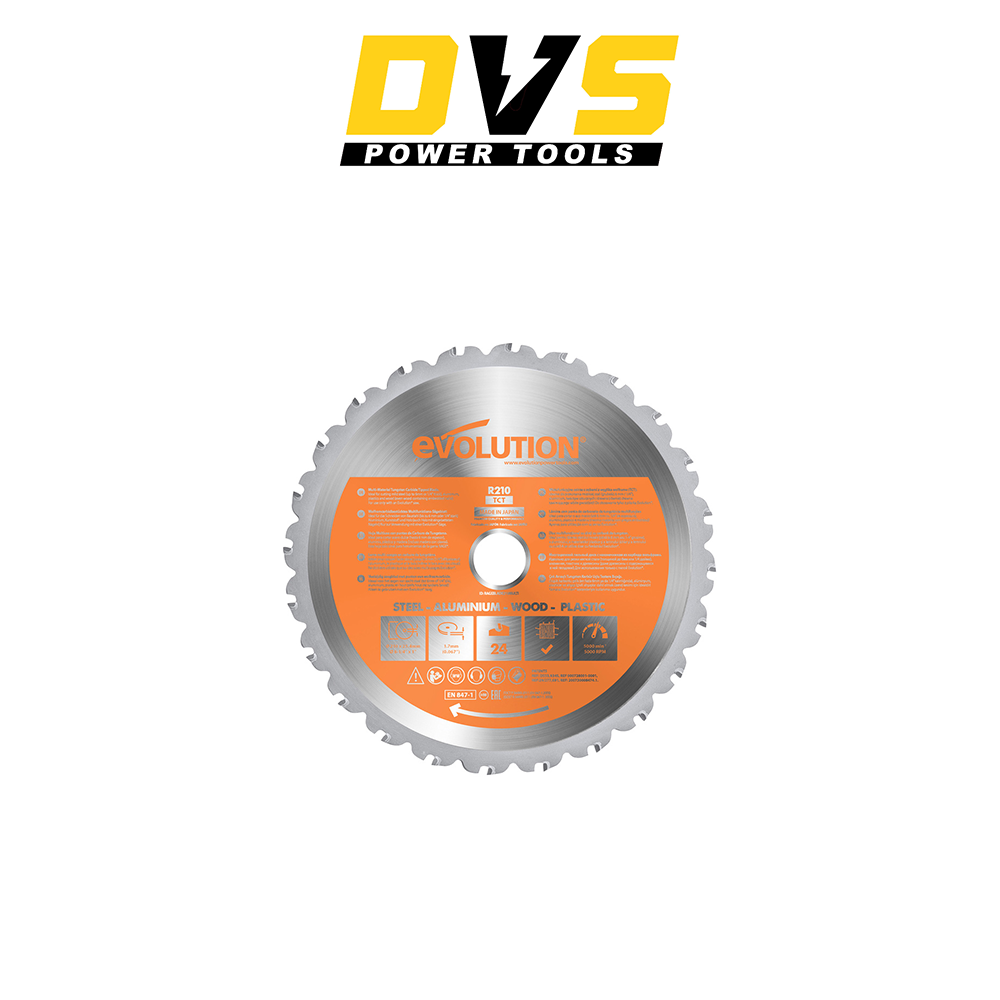 Evolution RAGEBLADE210MULTI Rage Multi-Material TCT Blade Cuts Wood ...