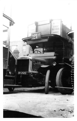 Vintage Photograph Single Decker Bus -Route 21A L 52 London Trans (Z2 ...