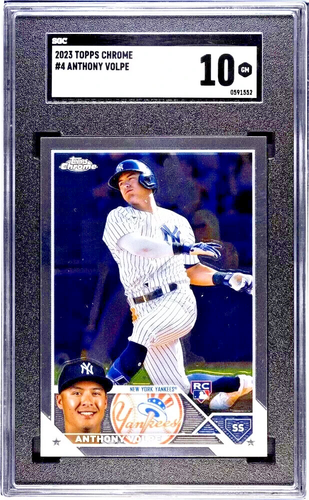 2023 Topps Chrome #4 Anthony Volpe Rookie Card New York Yankees SGC 10 ...