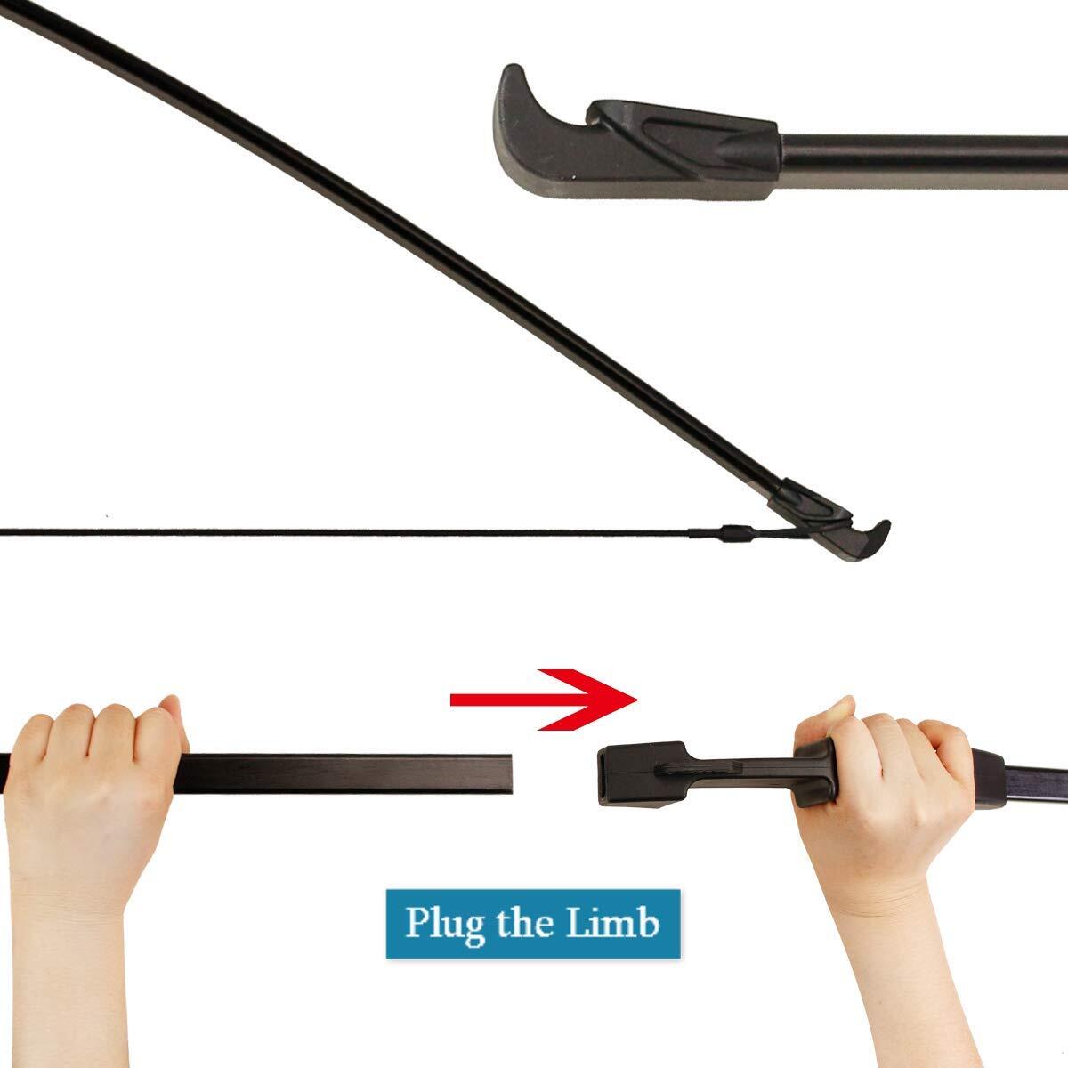 Recurve Bow 45 Inches and 9 Arrows Set Outdoor Archery 2 Target Face ...