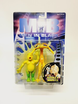 Vintage Galoob 1997 MIB-Men in Black Sleeble & Mavis-13 Alien Bendable ...