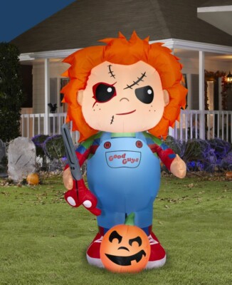 New 5 Ft Tall Blowup Chucky Movie Good Guy Light Up Halloween ...