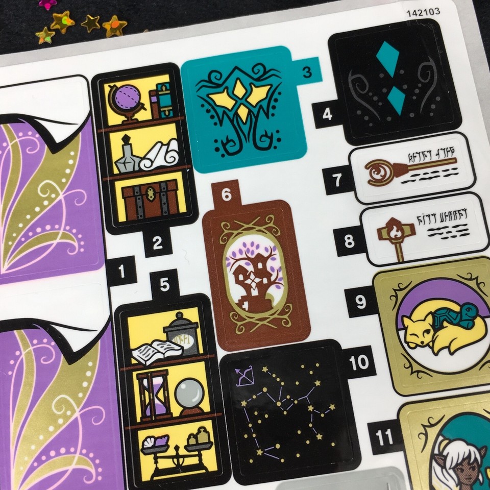 NEW LEGO Sticker Sheet Elves The Elvenstar Tree Bat Attack 41196 Book ...