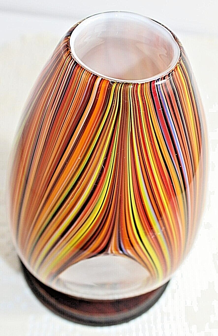 Art Glass 21st Century and New Missoni Modern Blown Encased Glass Vase ...