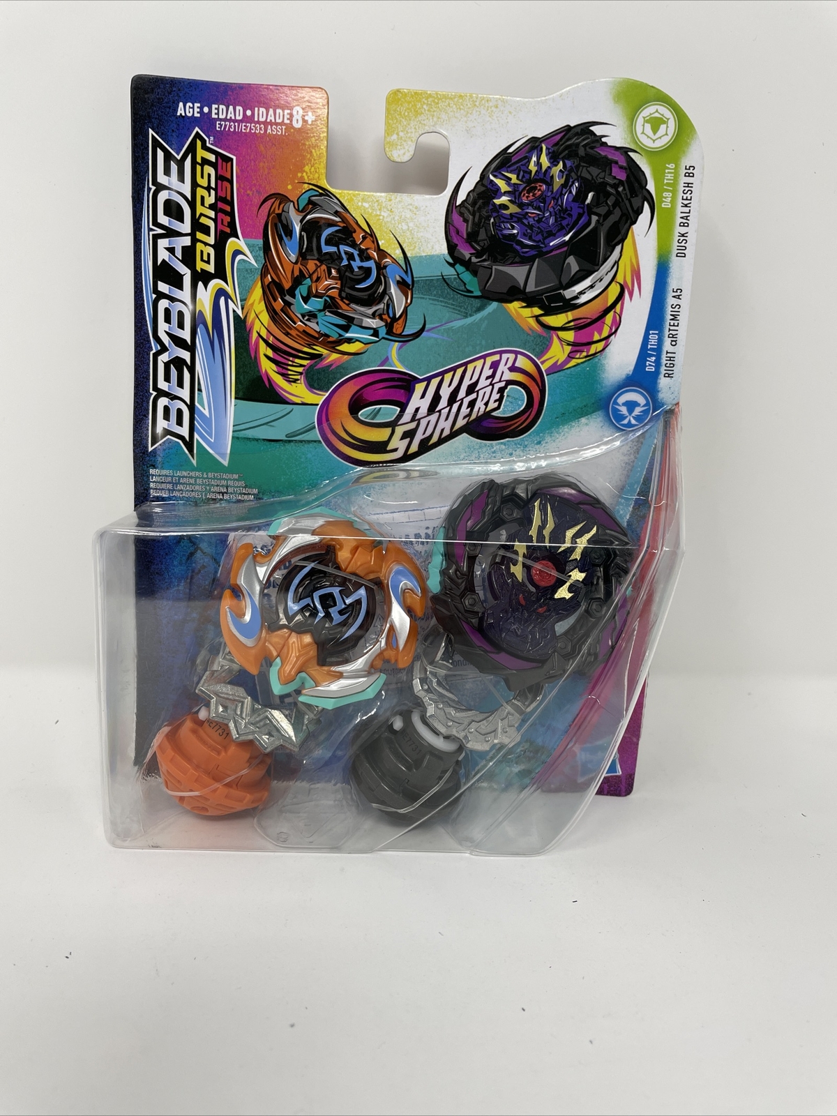 Beyblade Burst Rise Hypersphere Dual Pack Dusk Balkesh B5 and Right ...