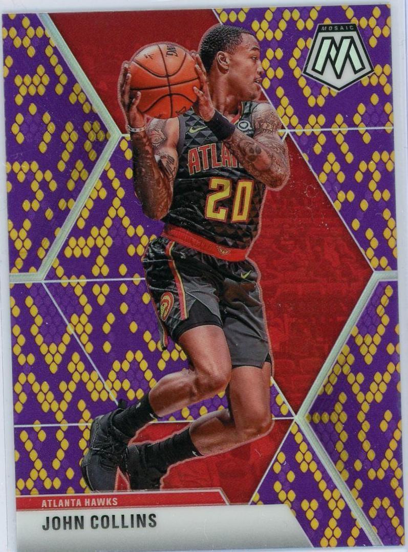 2019-20 Panini Mosaic - John Collins #192 Purple & Gold Snakeskin Prizm ...
