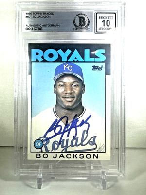 1986 Topps Traded #50T Bo Jackson RC Auto Beckett Rookie Auto 10 | eBay