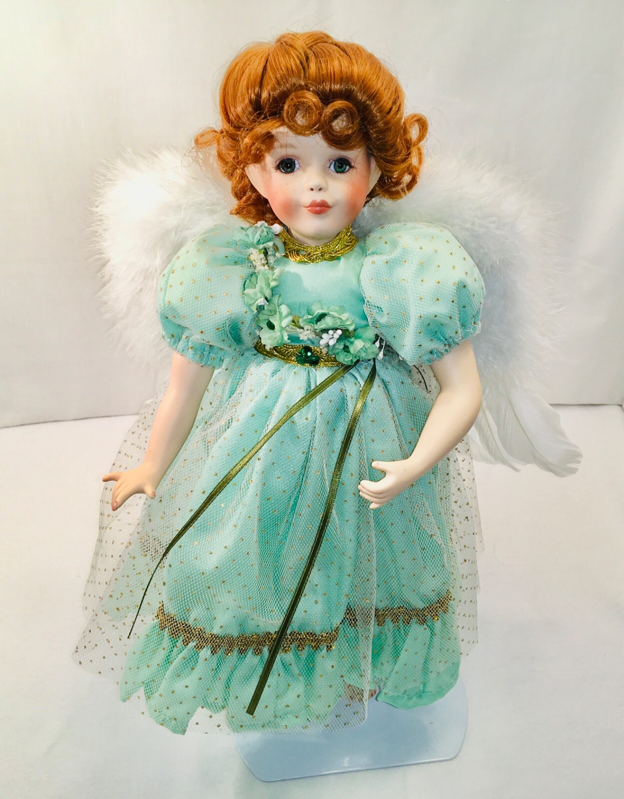 Magical Leprechaun Elf Angel Doll with pointy Ears Rare Red Hair Green ...