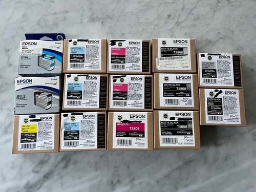 Epson Stylus Pro 3800/3880 Ink Lot of 14 - T5801/T5802/T5803/T5804 ...