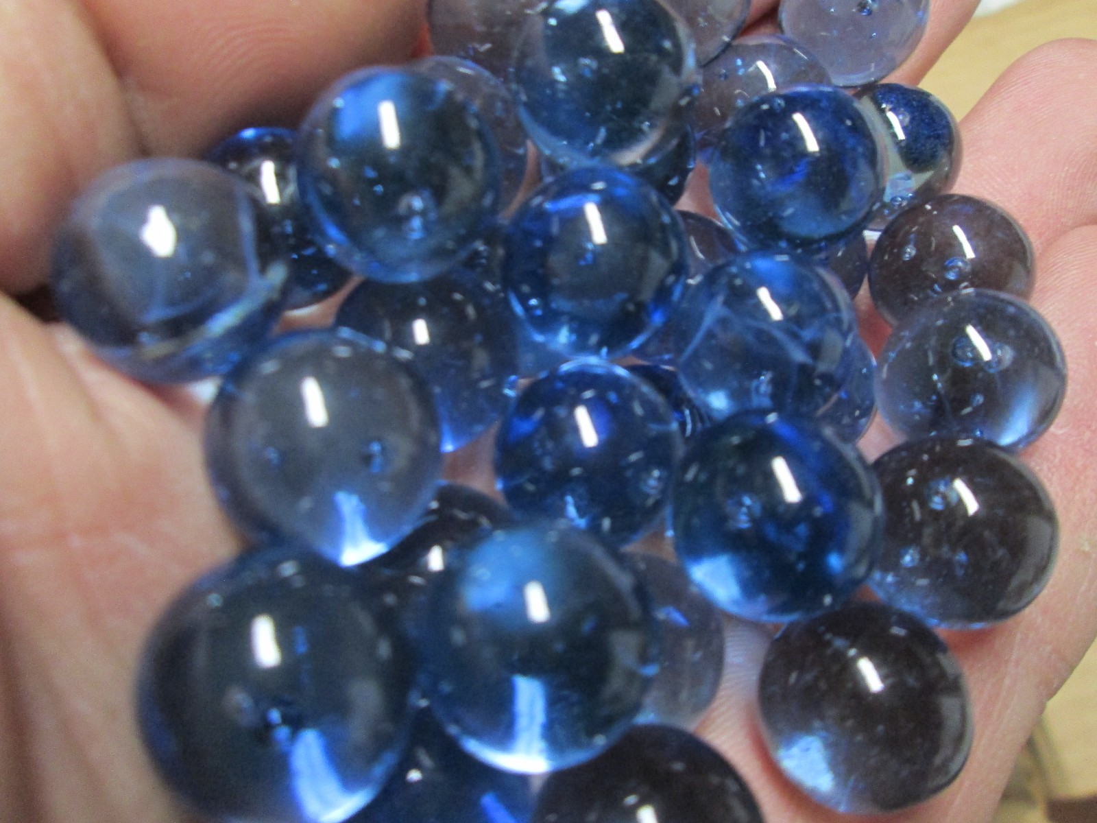 MARBLES 2 LBS OF 9/16" + or - BLUE CRYSTAL CHAMPION MARBLES | eBay