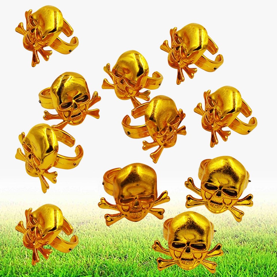 12 Pcs Pirate Decorative Rings Children's Jewelry Kids Accessories ...