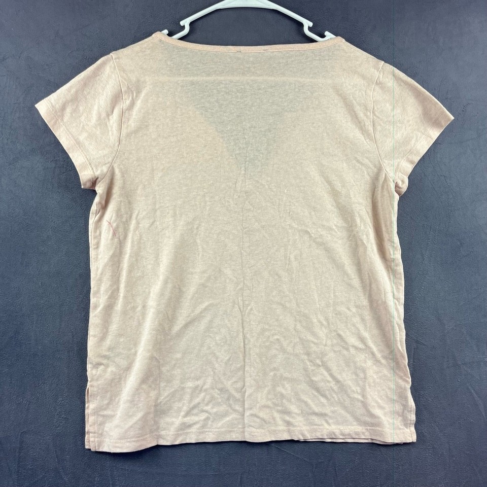 J. Crew Cut V- Neck Shirt Women's Medium Light Basic Short Sleeve ...