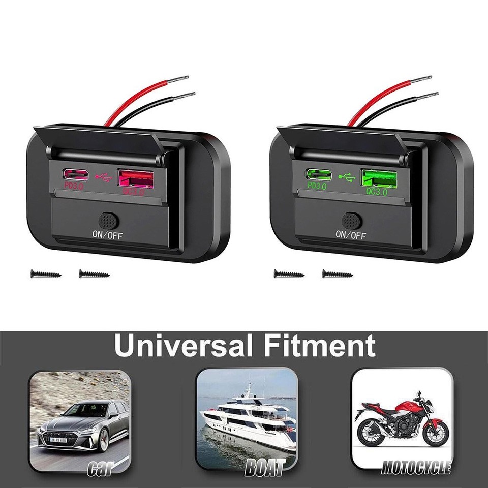 Fast Charging Car Socket with PD USB C Fast Charging and Quick Charge 3 ...