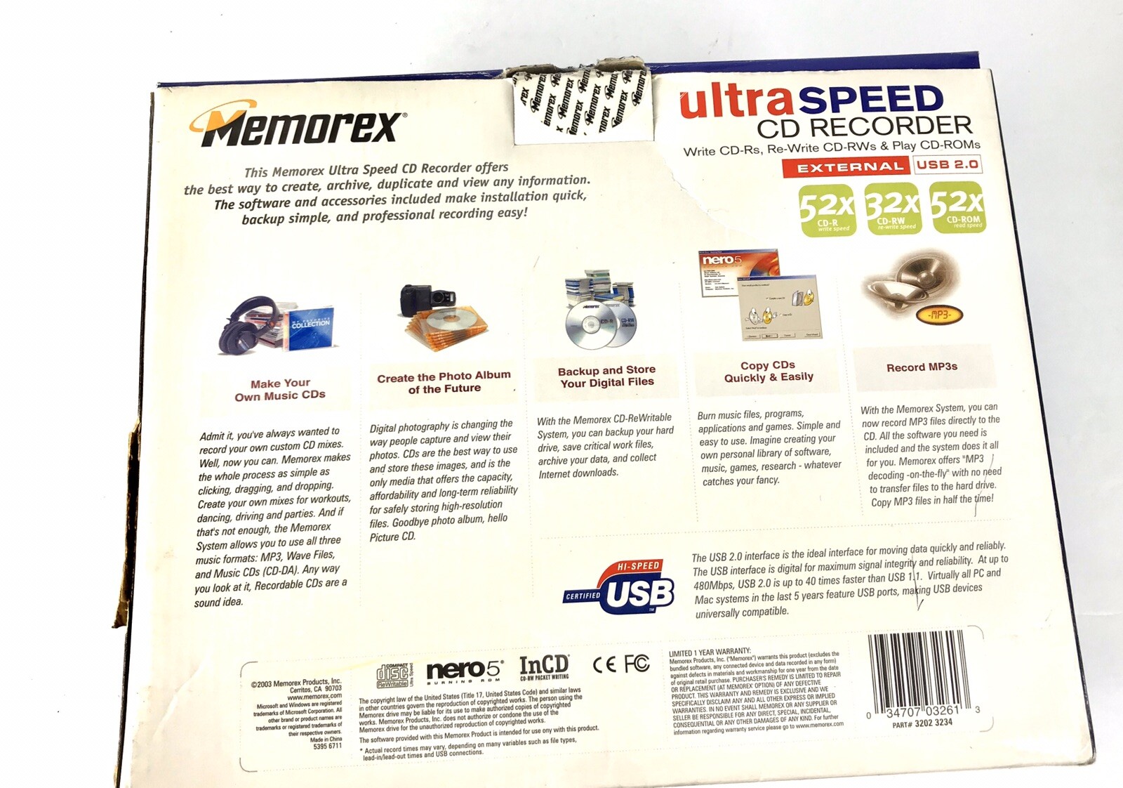 Memorex DVD recorder External USB 2.0 E-IDE 52X DVD-RW (3202 3234 ) | eBay