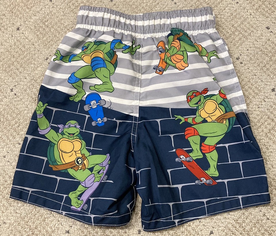 TMNT Teenage Mutant Ninja Turtles Swim Trunks Shorts 2T Toddlers ...