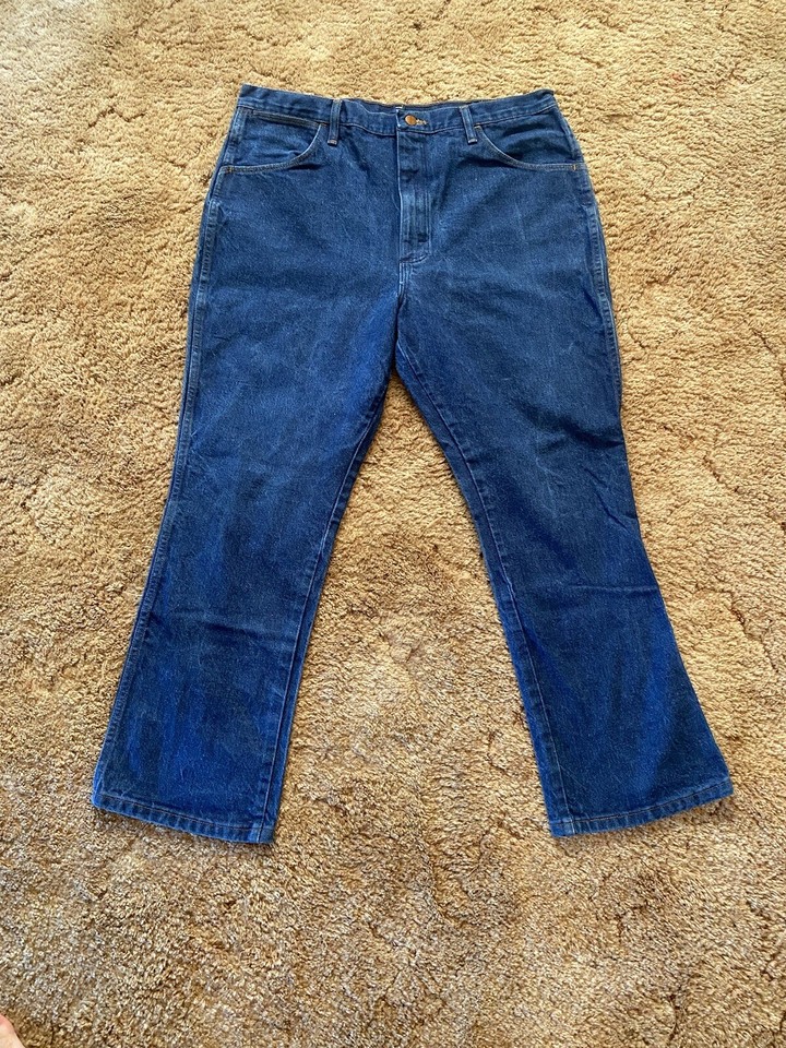 WRANGLER 40x30 COWBOY CUT RELAXED FIT Western Blue JEANS 945NAV Mens ...