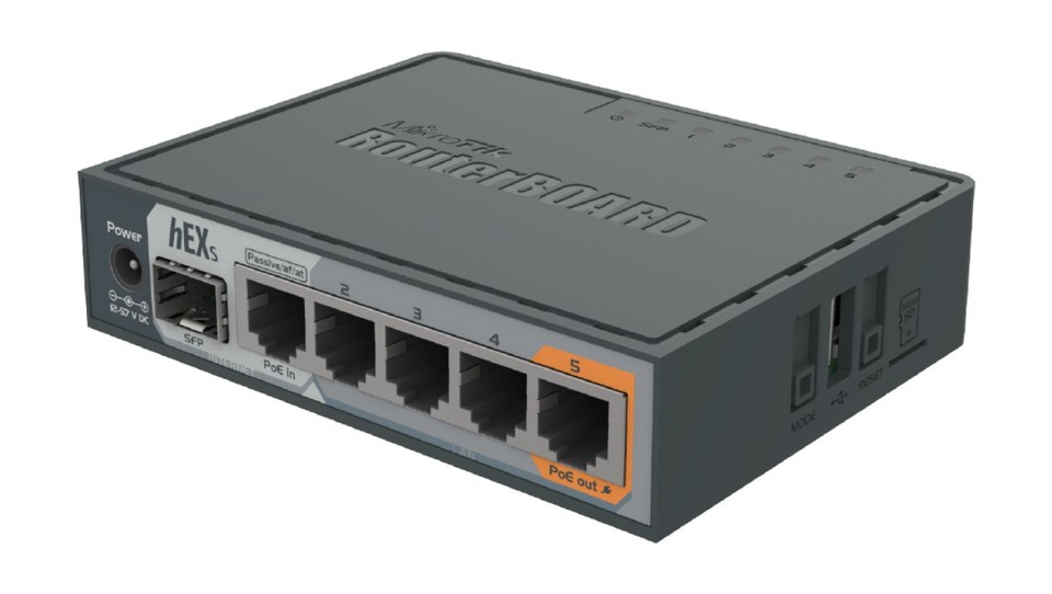 Router RB760IGS, 5x RJ45 1000Mb/s, 1x SFP, 1x USB MikroTik hEX S | eBay