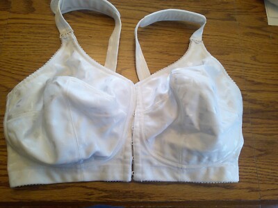 Elila 1515 size 38G white Jacquard Front Close Wireless Softcup Bra | eBay