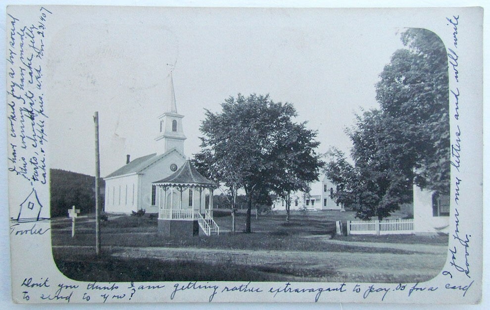 NEWFIELD MAINE CHURCH ANTIQUE 1907 REAL PHOTO POSTCARD RPPC | eBay