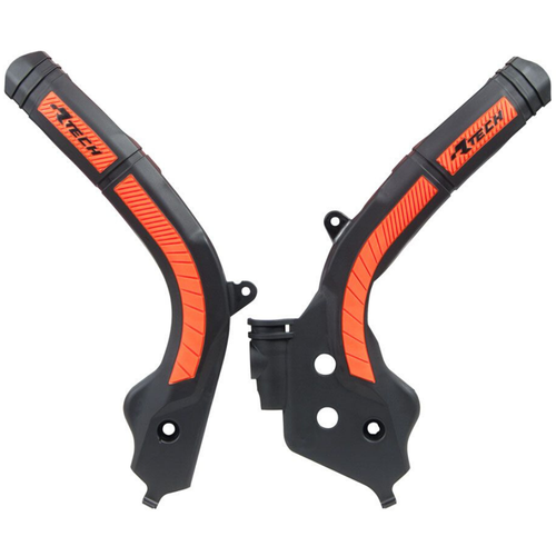 Rtech Frame Protectors for KTM 125 XC-W 2017-2019 Black/Orange | eBay