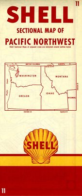 1955 Shell Road Map: Pacific Northwest NOS | eBay Australia