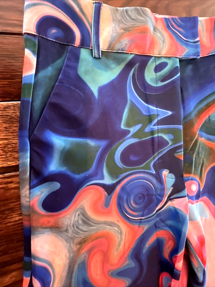 PSYCHEDELIC PANTS BURNING MAN GROOVY FESTIVAL DISCO RETRO HIPPIE 70s ...