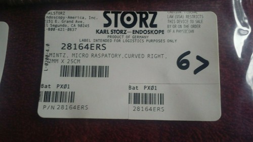 28164ERS KARL STORZ MINTZ, MICRO RASPATORY, CURVED RIGHT, 2MMX25CM | eBay