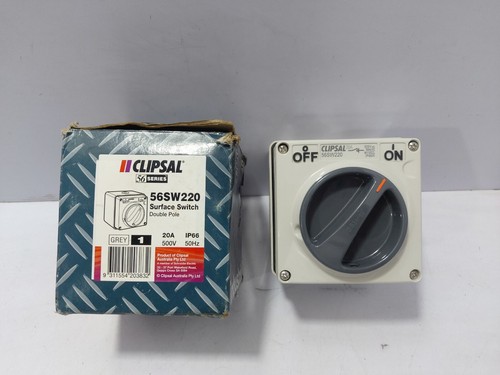 Clipsal 56SW220 Surface Switch Double Pole 20A 500V 50HZ | eBay