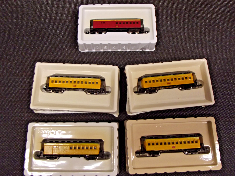 Lot of 5 Bachmann N Scale Train Car 1860 Old Timers Passenger Freight ...