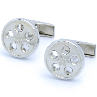 Cufflinks - Round Rim Classic Silver | eBay Australia