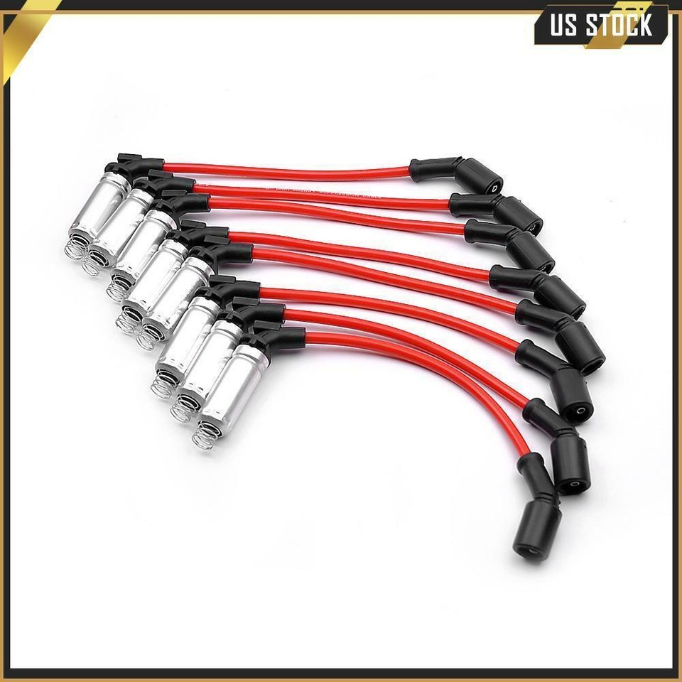 8PCS High Performance Spark Plug Ignition Wires For 1999-2006 CHEVY GMC ...