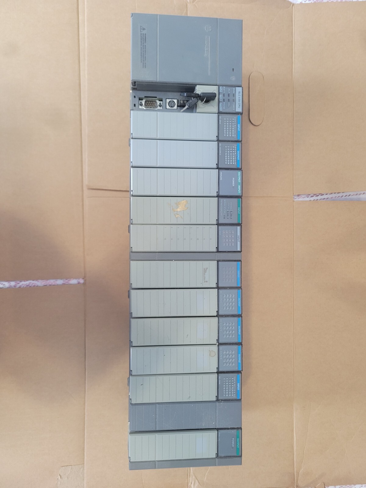 ALLEN BRADLEY SLC500 1746-P2 Supply 13-SLOT Rack SLC 5/04 CPU w/ I/O ...