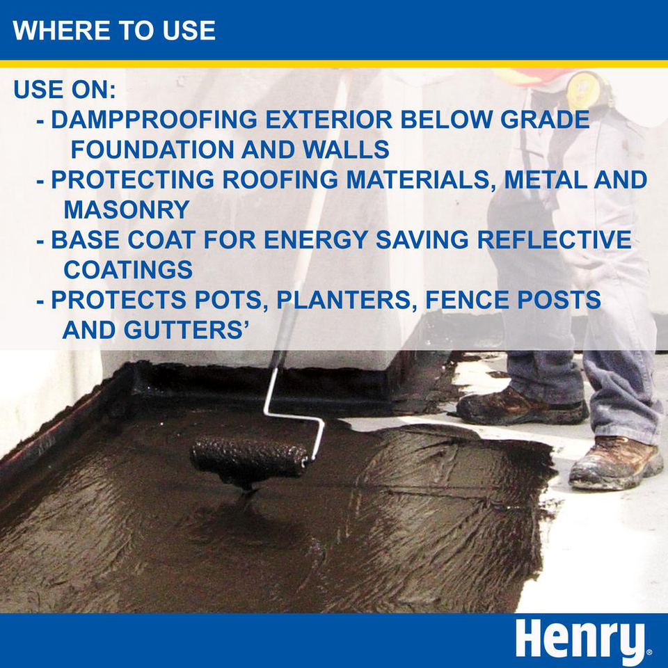 Henry 201 Fibered Black Asphalt Roof Coating - 4.75 Gallon | eBay