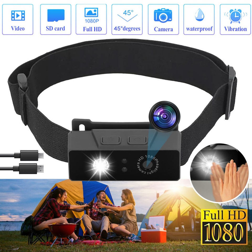 HD 1080P Mini Headlamp Camera Multifunction Head Flashlight For Camping ...
