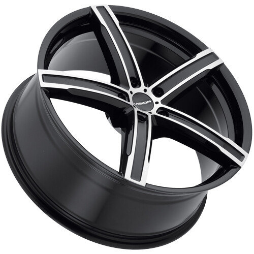 (Set-4) Vision 469 Boost 17x8 5x4.5" +38mm Black/Machined Wheels Rims ...