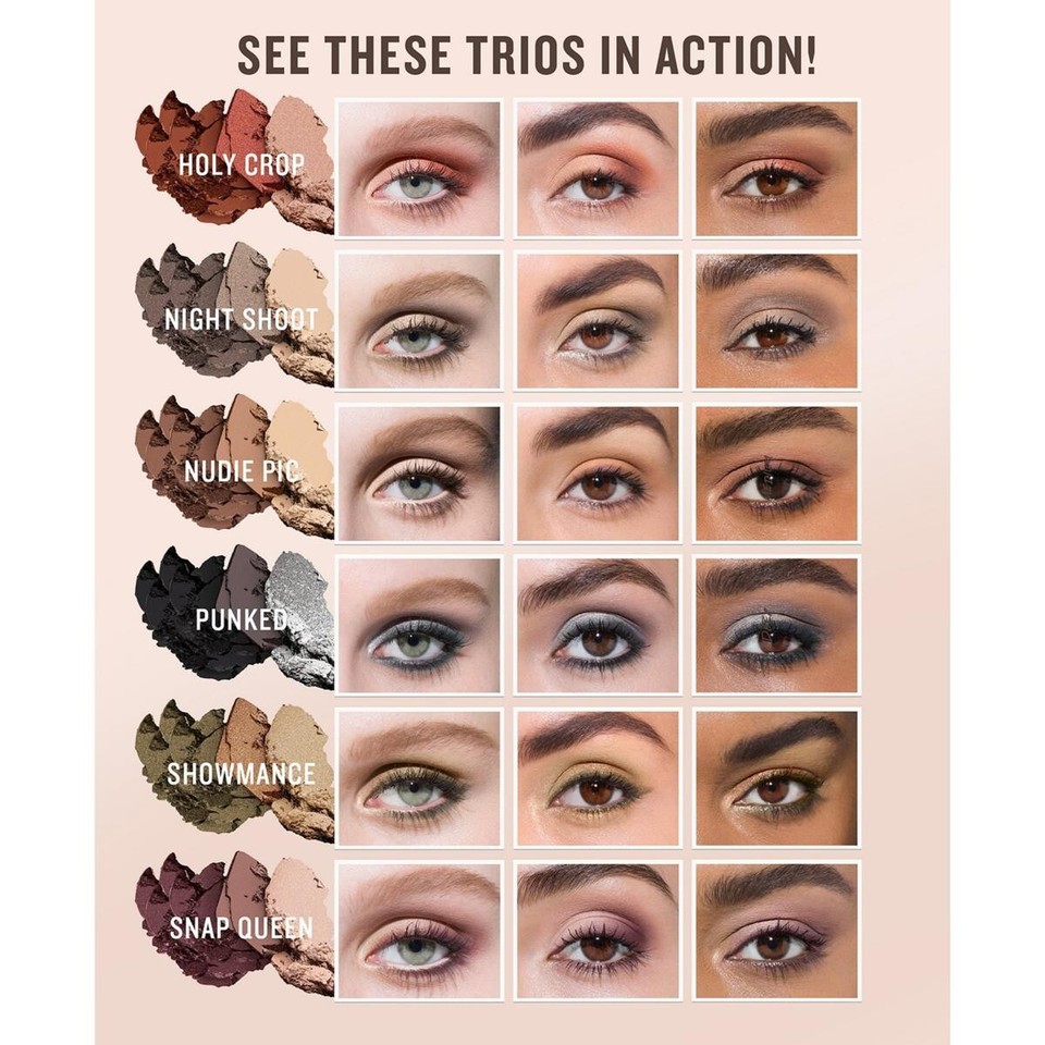 SMASHBOX PHOTO EDIT NUDIE PIC FAIR EYE SHADOW TRIO# GREY BAE+HANG+BARRE ...