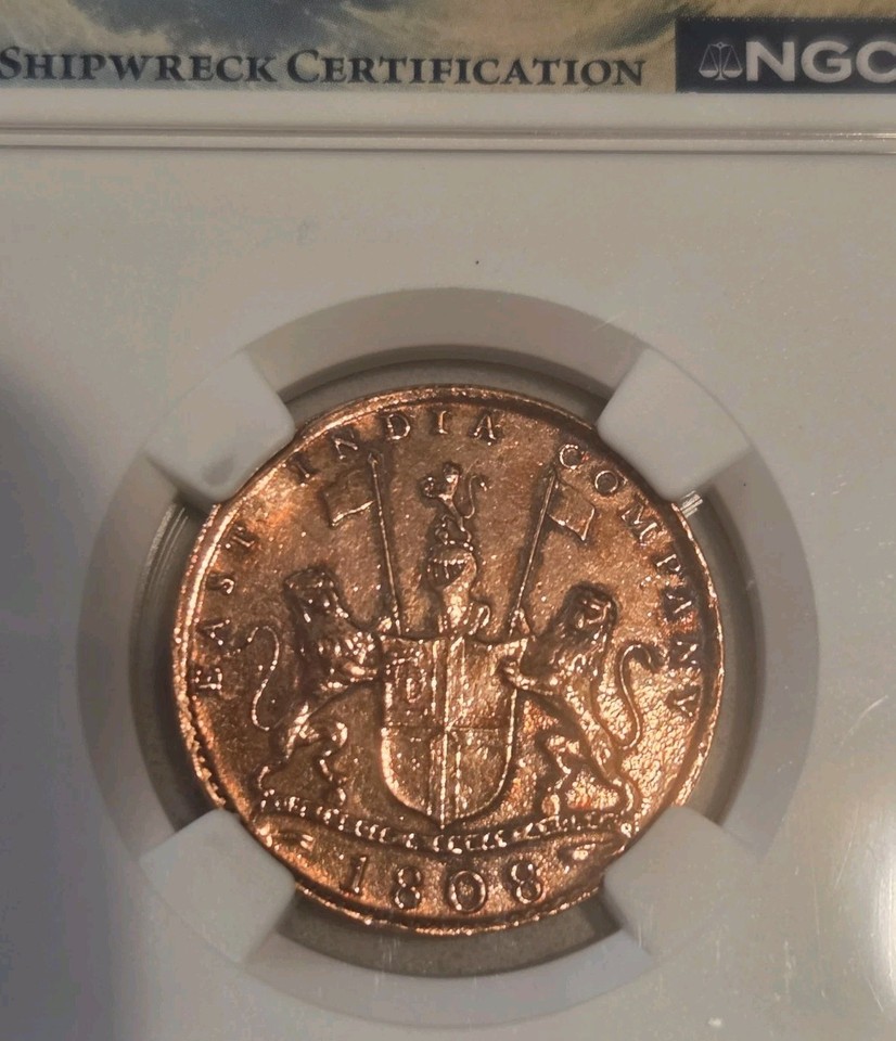 1808 India 10 Cash – Madras Presidency – NGC Genuine – Admiral Gardner ...