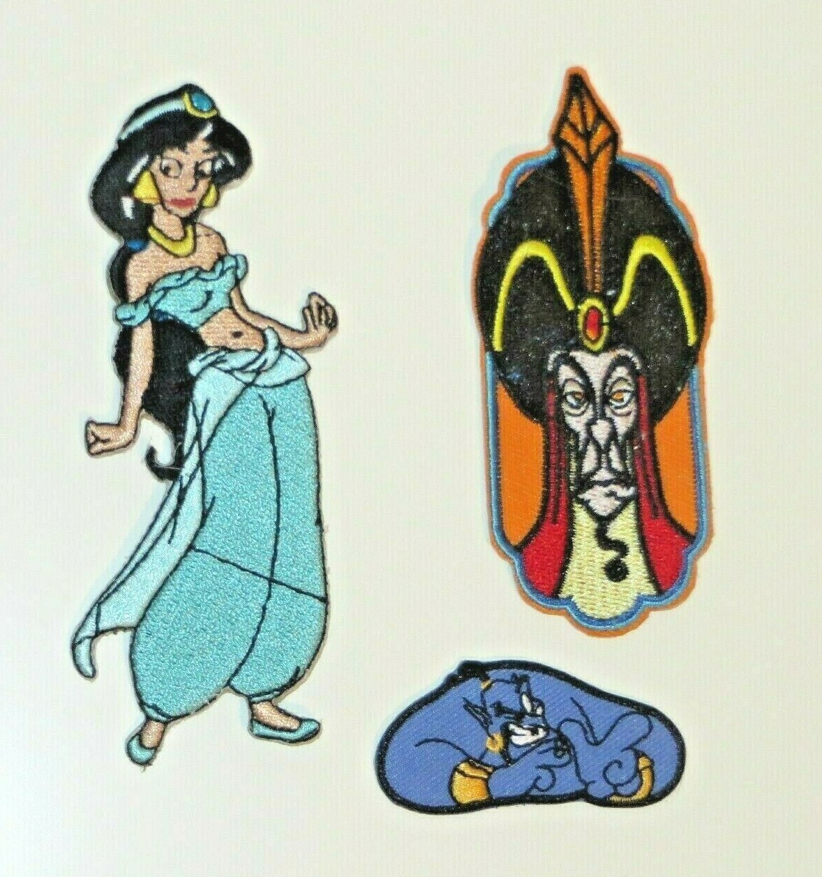 Disney's Aladdin Jasmine, Jafar and The Genie Patch Set Of 3 Premium ...