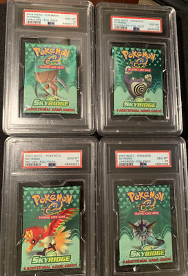 4X Pokemon Skyridge SEQUENTIAL PSA 10 Packs WOTC GEM MINT Full Art ...