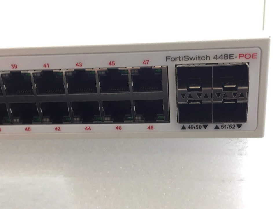 Fortinet FortiSwitch 448E-POE Ethernet Switch 48 Ports Manageable 3 ...
