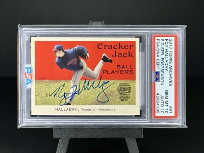 🔥2017 Topps Archives Signature Series Roy Halladay Autograph /11 PSA 10 ...