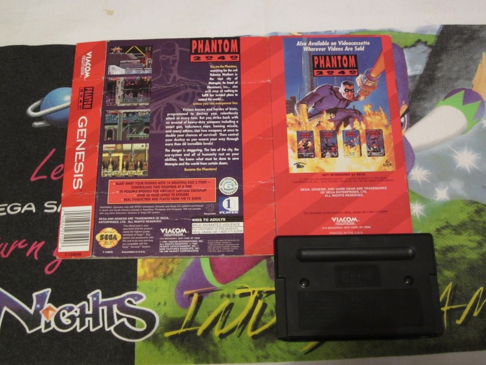 Phantom 2040 for Sega Genesis - Cart, Manual, Box - Viacom | eBay