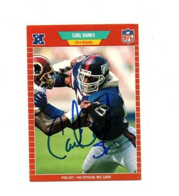 Carl Banks signed autograph 1989 Pro Set football card New York Giants ...