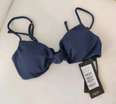 VIX Paula Hermanny Firenze Erin Knot Bikini Top Size P XS OCEAN BLUE 🌊 ...