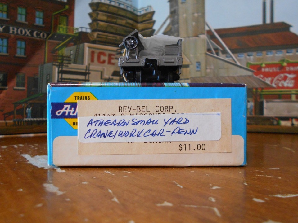 HO Scale Train Athearn Kit Pennsylvania #425500 Derrick Car in Blue Box ...