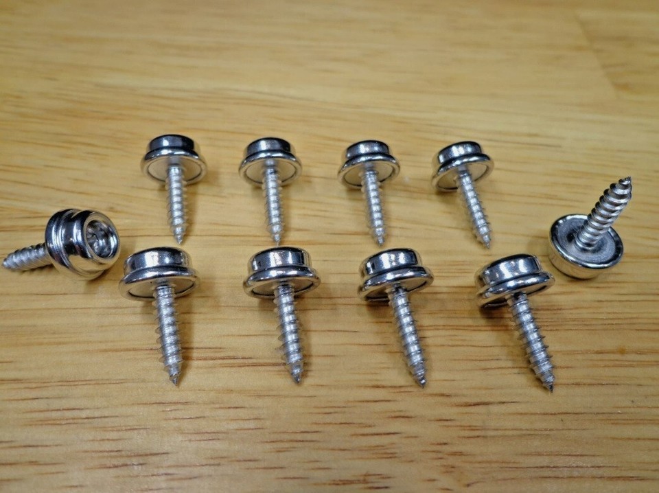 10 CONVERTIBLE TOP BOOT SNAP SCREWS! FOR OLD SCHOOL CLASSIC CONVERTIBLE ...