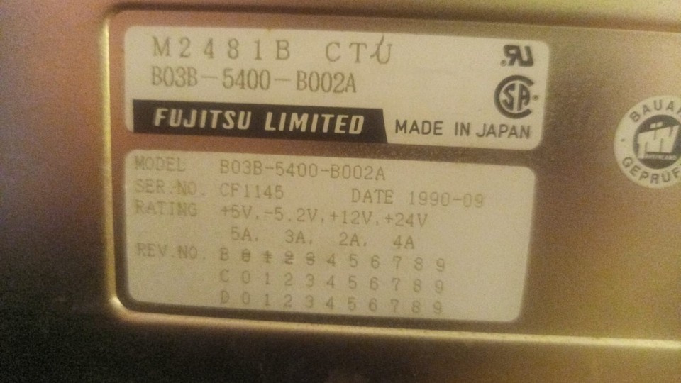 Fujitsu M2481B Tape Drive | eBay