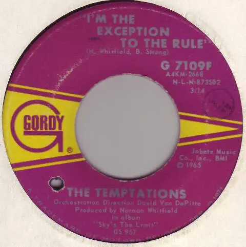 The Temptations Its Summer / Im The Exception To The Rule Vinyl Single ...