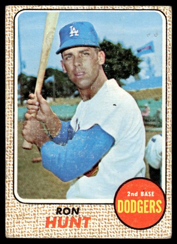 1968 Topps Ron Hunt #15 Los Angeles Dodgers Baseball Card | eBay