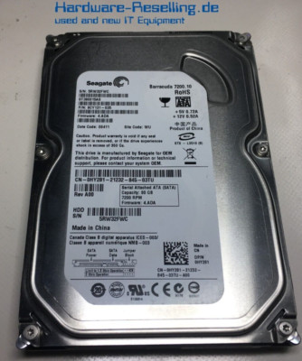 Seagate DELL Barracuda 80GB 7,2k SATA 3G 8MB ST380815AS 9CY131-035 ...